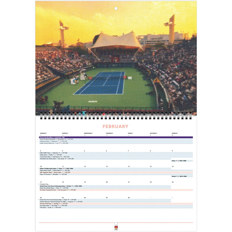 2025 Tennis Calendar 🎾 | ATP & WTA Tournament Dates - Wall Calendar A4 ...