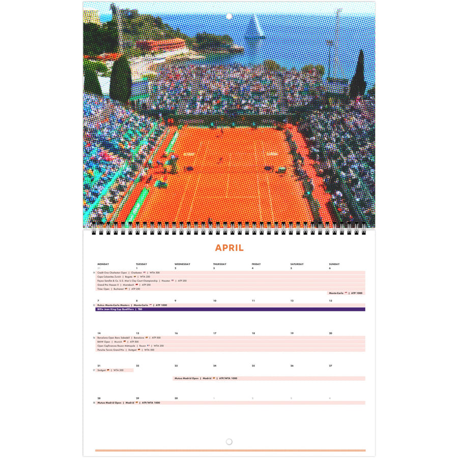 2025 Tennis Calendar 🎾 | ATP & WTA Tournament Dates - Wall Calendar A4 ...